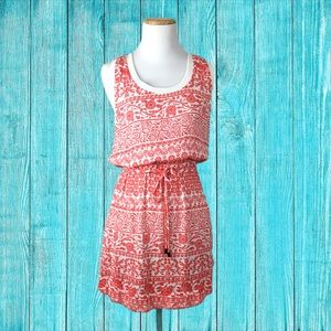 Timing | Dresses | Timing White And Orange Floral Scroll Print Dress ...